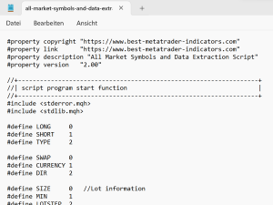 All Market Symbols and Data Extraction Custom Script ⋆ Top MT4 Indicators (.mq4 or .ex4) ⋆ Best ...