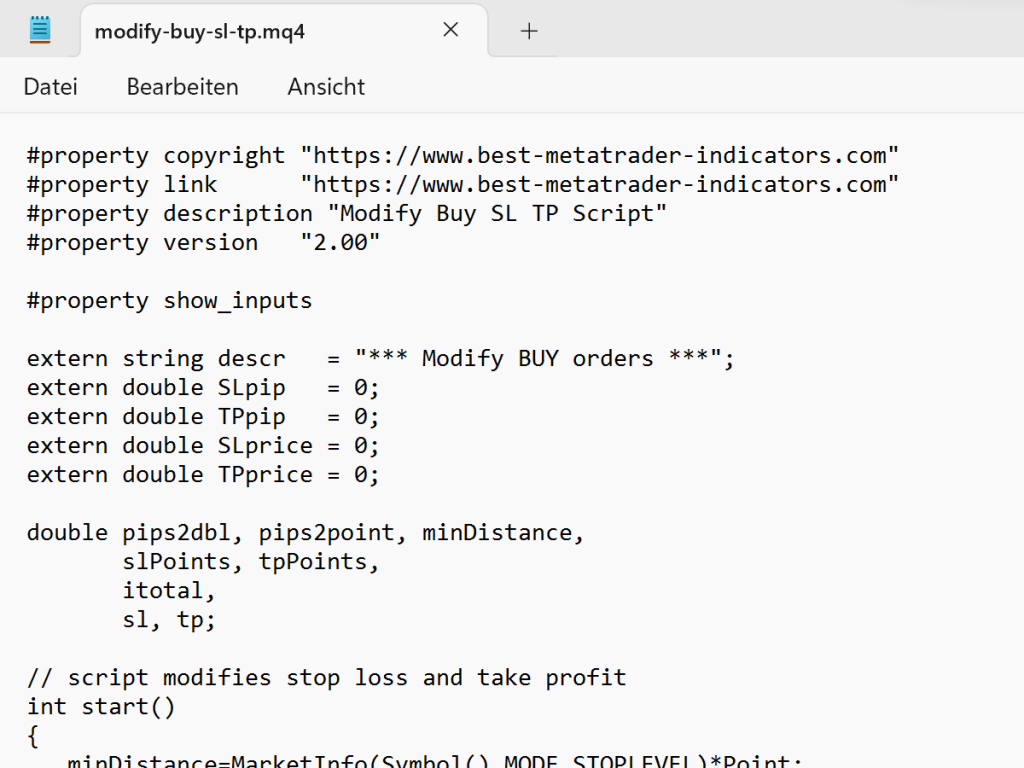 Modify Stop Loss Or Take Profit Custom Script ⋆ Top Mt4 Indicators