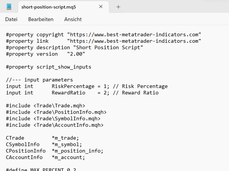 Short Position Custom Script ⋆ Top MT5 Indicators (.mq5 or .ex5) ⋆ Best-MetaTrader-Indicators.com